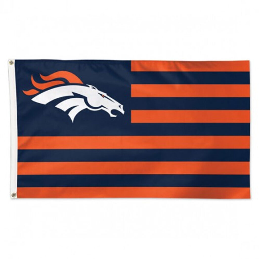 Denver Broncos Flag 3×5 Deluxe Americana Design – Official Sports Merch