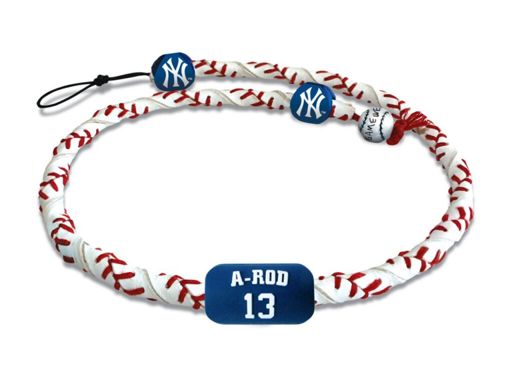 New York Yankees Necklace Frozen Rope Baseball Alex Rodriguez CO ...