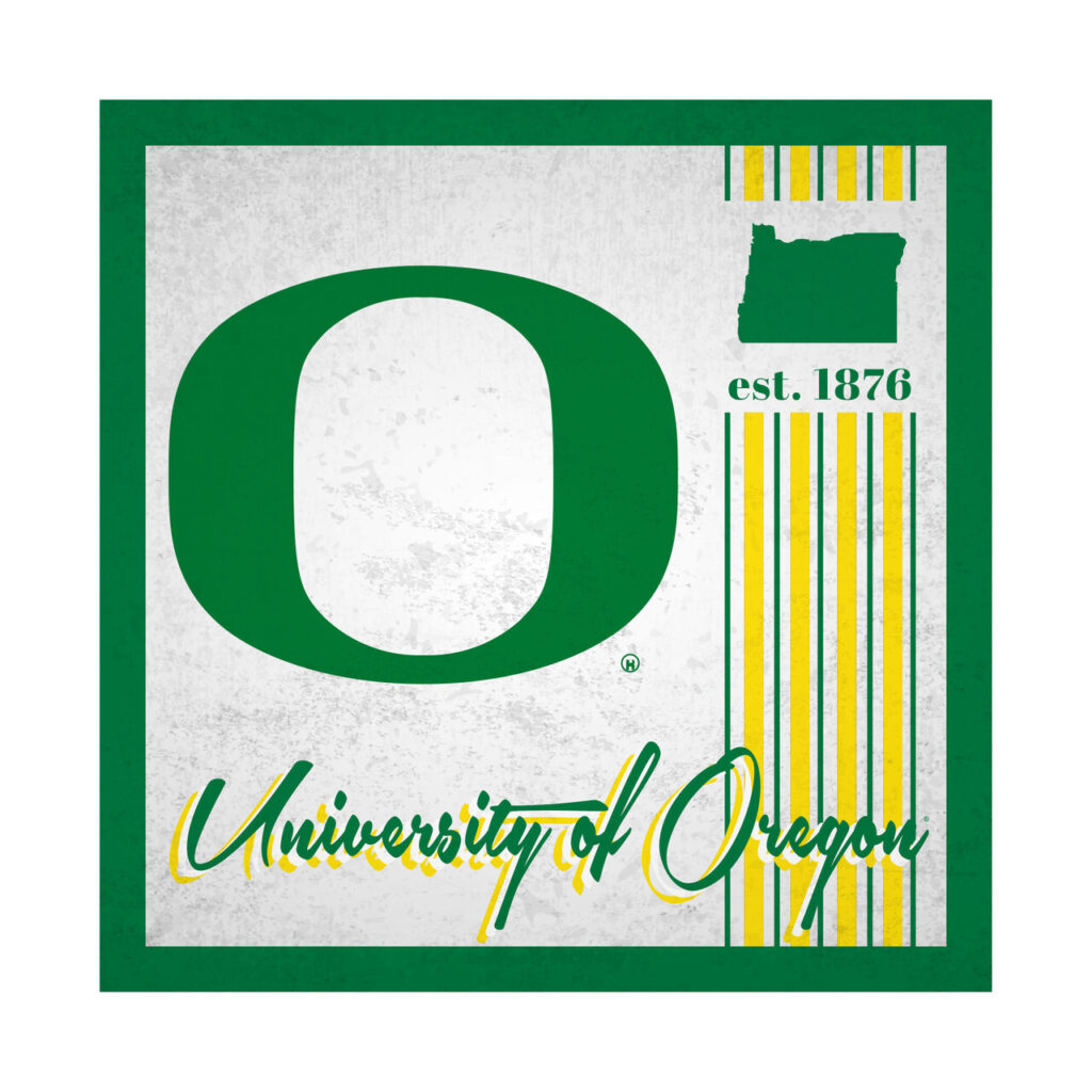 Oregon Ducks Sign Wood 10×10 Album Design – Official Sports Merch